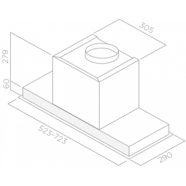 Hota incorporabila Elica HIDDEN 2.0 IXGL/A/52